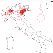 Mappa Dei Cognomi mostra la distribuzione geografica dei cognomi in Italia